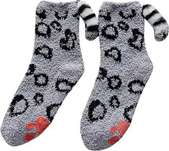 Generic Chaussettes Chaudes Femme Chaussettes Thermiques Femme Pour Int&eacute;rieur/Ext&eacute;rieur Hiver Moelleuses Dessin Anim&eacute;, Polaire &Eacute;paisse, Id&eacute;ales Comme Cadeau O