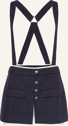 Maje Tweed-Skort Im Materialmix Mit Glitzergarn blau