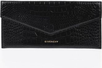 Givenchy Crocodile-Effect Leather Envelope Wallet size One Size