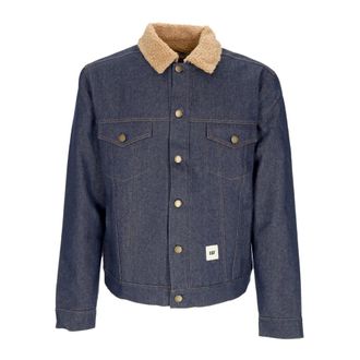 CAT Denim Sherpa Jacke - - Jackets - Herren - Blau - S