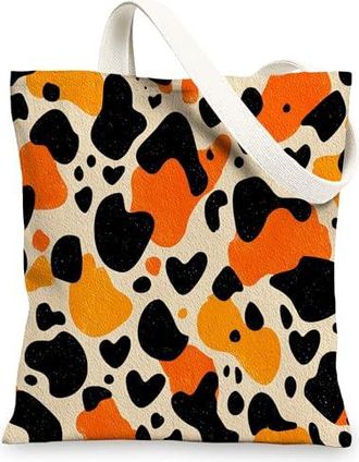 Generic Sacs fourre-tout en toile avec imprimé animal abstrait, élégant et coloré, sacs de courses réutilisables, sacs de courses modernes, chics, légers et l