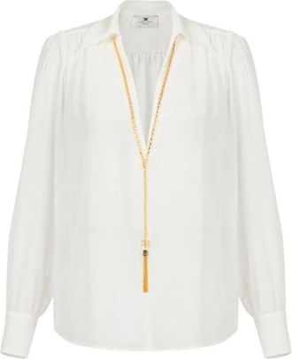 Elisabetta Franchi Damen, Blusen & Hemden, Beige, XSGröße