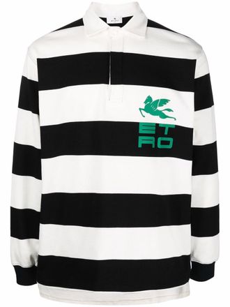 Etro polo &agrave; rayures - Blanc