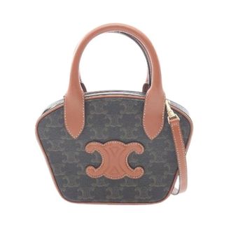 Celine Pre-owned Triomphe Coated Canvas 2way Handbag - Femme - Pre-owned - Brun - Taille: ONE Size