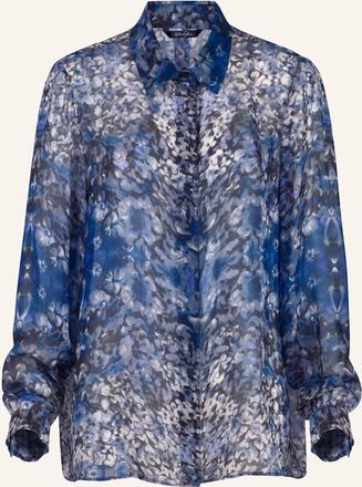 Helene Galwas Bluse Aus Bedruckter Chiffonseide Lisa blau