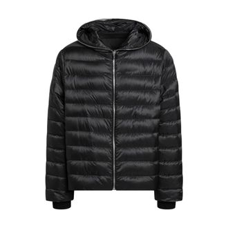 Rick Owens Homme, Vestes, Noir, Taille: L Zip Lock Hooded Down Jacket
