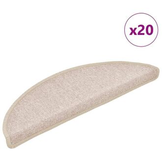 vidaXL Stufenmatten 20 Stk. 56x17x3 cm Taupe Halbrund vidaXL