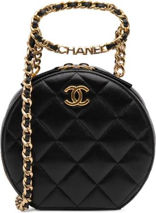 Chanel sac à bandoulière matelassé à bride en chaîne (2021-2025) - Noir