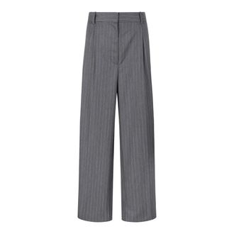 Anine Bing Trent Cropped Trouser - - Trousers - Damen - Grau - M