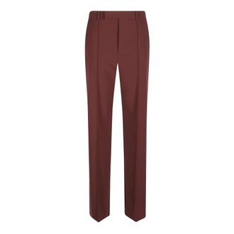 Patrizia Pepe Wide Pantalons - Femme - Pantalons - Brun - Taille: 40 FR