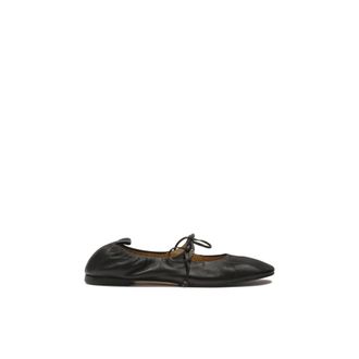 Kazar Lederballerinas mit B&auml;ndern - - Shoes - Damen - Schwarzk - 35 EU