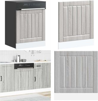 vidaXL Panneau de lave-vaisselle Lucca sonoma gris bois dingénierie - Vidaxl