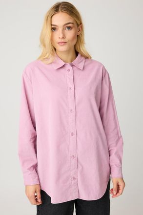 Knowledge Cotton Apparel Damen vegan Hemd Vega Relaxed Cord Orchid Haze