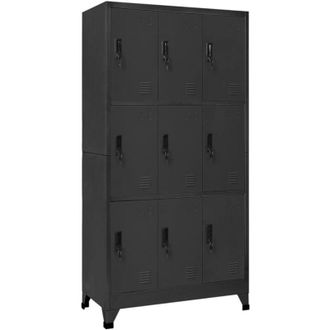 vidaXL Schließfachschrank Anthrazit 90x45x180 cm Stahl - Vidaxl
