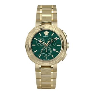 Versace Homme, Accessoires, Jaune, Taille: ONE Size V-Extreme Pro Chronographe Montre en Acier Inoxydable