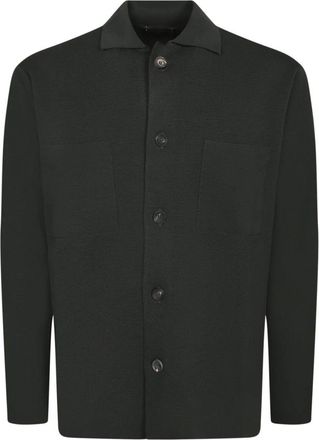 Dell'Oglio Homme, Chemises, Vert, Taille: 2XL Surchemise &agrave; Col Mandarin
