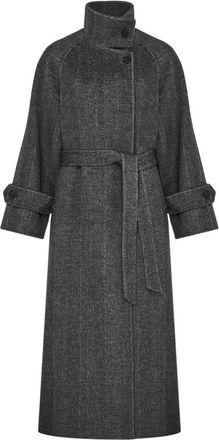 Cesare Gaspari Highland Mist Coat - Femme - Manteaux - Gris - Taille: 40 FR