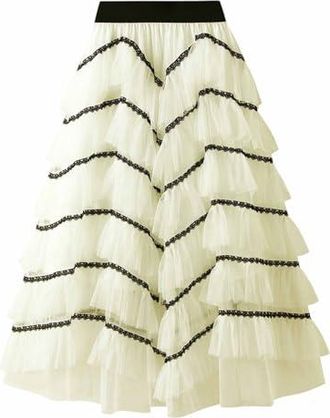 Generic Jupe Plissée Blanche Jean Bohème Portefeuille Poule avec Anglaise and Unie Imprimée Amincissante Motif Corset Doudoune Canard Transparent Accordéon Me