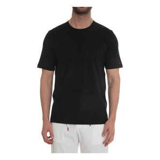 Kiton Baumwoll Logo T-Shirt- Regular Fit - - Tops - Herren - Schwarzk - L