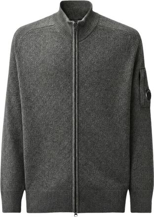 C.P. Company Re-Wool Zip Lens Cardigan - - Knitwear - Herren - Grau - XL
