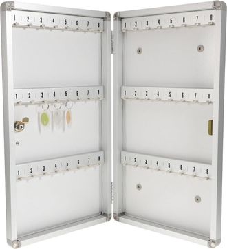 Aboofan Abschlie&szlig;barer Aluminiumschl&uuml;sselbox Wandmontage Haken Schl&uuml;sselaufbewahrungsschrank Sicherheitsbox Kompakt Robust f&uuml;r Hotel B&uuml;ro Zuhause