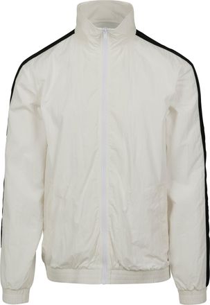 Urban Classics Herren Striped Sleeve Crinkle Track Jacket, Wei&szlig; (Wht/Blk 00224), XXL