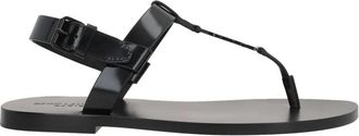 Saint Laurent Loafer - Cassandre 05 Flat Sandals With Patent Finish - Gr. 43,5 (EU) - in Schwarz - für Damen