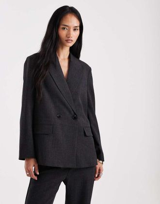 Vero Moda Eleganter Blazer in meliertem Schwarz, Kombiteil