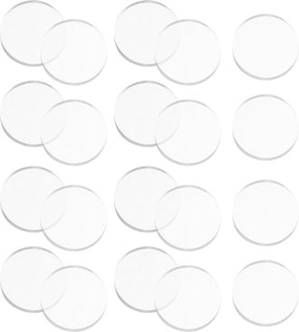 OSALADI 25 St&uuml;ck Transparente Silikon Glas Abstandshalter 20mm rutschfeste Glastischpuffer ohne Klebstoff Ger&auml;uschd&auml;mpfende Tischunterlage f&uuml;r Glasplatten im 