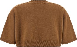 Elisabetta Franchi Wool and Cashmere Blend Sweater - camel
