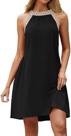 Generic Cache-maillot de bain sans manches pour femme - Couleurs contrast&eacute;es - Robe d&eacute;t&eacute; boh&egrave;me pour vacances de plage - Essentiels de vacances pour femme, No