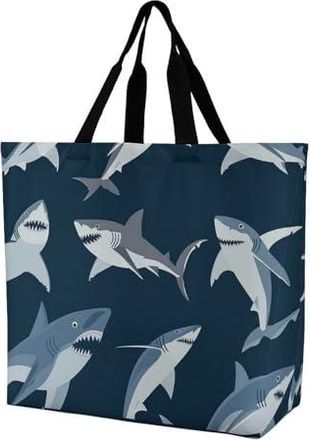 Generic Requin De LOc&eacute;an Sac &Agrave; Bandouli&egrave;re L&eacute;ger Sacs De Courses Grand Sac A Main Femme Pour Voyage Plage Gym