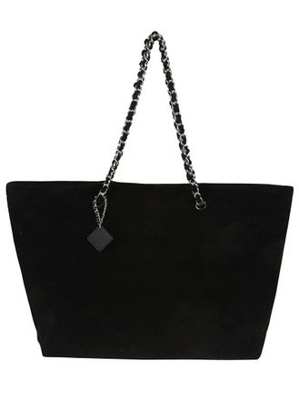Tory Burch Tory Burch Hobo Bags - Textured Black Shoulder Bag With Chain Strap - Gr. unisize - in Schwarz - f&uuml;r Damen