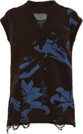Akep V-Ausschnitt Weste - - Knitwear - Damen - Braun - XS