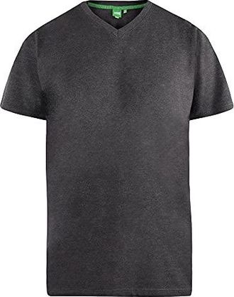 D555 Duke T-shirt en coton pour homme Signature King Size, charbon, 7XL