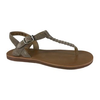 Pom dApi Stilvolle Flache Sandalen f&uuml;r Frauen - - Shoes - Damen - Braun - 35 EU