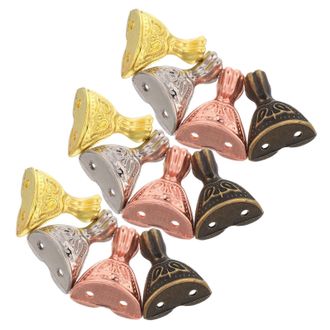 DOITOOL 16 St&uuml;ck Antike M&ouml;bel Beine aus Metall Robuste Kleine M&ouml;belbeine mit Vintage Finish Belastbare Schrankf&uuml;&szlig;e f&uuml;r Schmuckk&auml;sten Truhen Holzboxen M&ouml;bel Ec