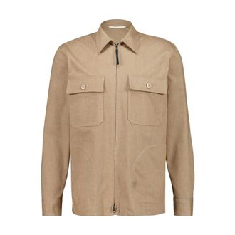 120% Lino Homme, Vestes, Beige, Taille: 2XL Light Vestes