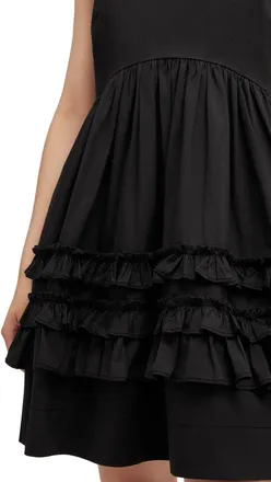 Ganni Organic Cotton Mini Dress - Black