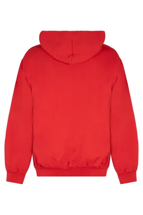 Local Authority Mens Red Cotton Hoodie Jumpers Sweater