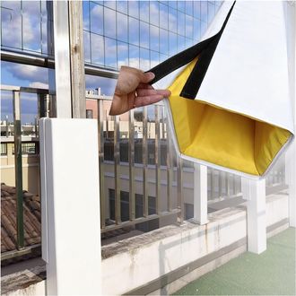 Generic Basketball Pfostenpolster Polsterung for Au&szlig;enpfosten, Weiche Schaumstoffpolsterung, 1,8 M, Pfostenschutz, Umschlie&szlig;t Quadratische S&auml;ulen(White,10.5x1