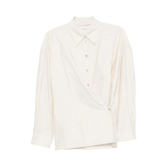 Christophe Lemaire Gerade Kragen Verdrehtes Hemd - - Blouses & Shirts - Damen - Wei&szlig; - M