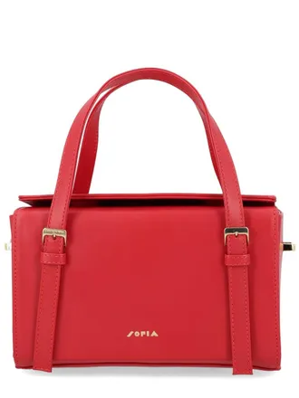 Vix Womens Mini Belmondo Bag Red Calf Leather Handbags Hand