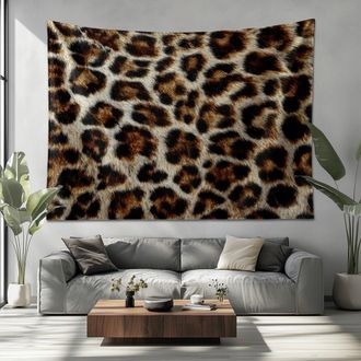 Generic Kind Teenager Wandteppich Wanddekoration 230x180cm Abstrakt Tier Leopardenmuster Mikrofaser Wandteppich Hellbraun Kunst&auml;sthetik f&uuml;r Zuhause Studentenw