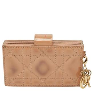 Dior Porte-cartes &agrave; soufflet Pre-owned - Femme - Pre-owned - Beige - Taille: ONE Size