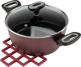 Jata Hogar HACC4546 Topfuntersetzer aus Silikon, magnetisch, hitzebeständig bis 230 °C, 20 x 20 cm, magnetischer Ständer für Töpfe, Pfannen, Töpfe usw. rut