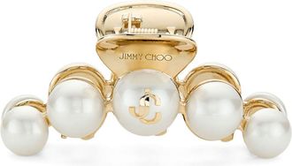 Jimmy Choo London Krawattenklammer mit Perlen - Gold