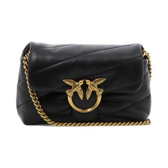 Pinko Pinko, Femme, Sacs, Noir, Taille: ONE Size Love Puffy Maxi Sac &Eacute;paule Matelass&eacute; en Cuir