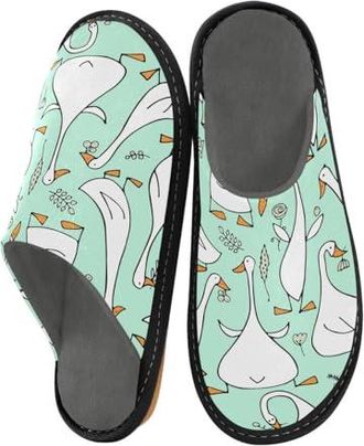 HMZXZ Pantoufles amusantes en forme de feuilles doie pour homme et femme, motif animal mignon, chaussons dintérieur pour la maison, la chambre à coucher, le