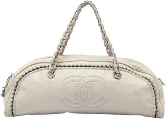 Chanel Sac &agrave; main vintage doccasion - Femme - Pre-owned - Blanc - Taille: ONE Size
